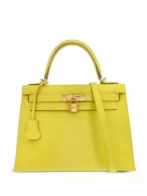 Hermès 2019 28 Sellier Kelly Tote Bag - Yellow