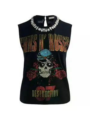 Alice + Olivia Micah Crystal-embellished Tank Top - Black