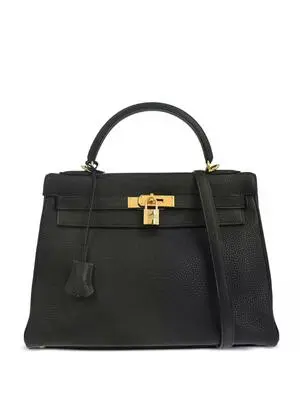 Hermès 2002 Kelly 32 Retourne Satchel Bag - Black