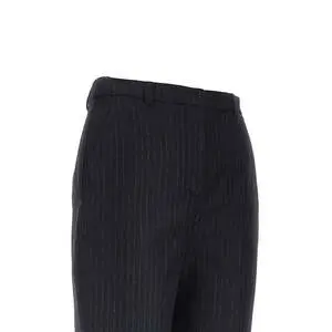 Emporio Armani Wool-blend Pinstriped Tailored Pants