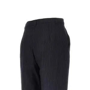 Emporio Armani Wool-blend Pinstriped Tailored Pants