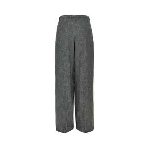 Emporio Armani Wool-blend Flannel Wide Leg Pants