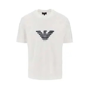 Emporio Armani Jerey T-hirt With Logo Print - White