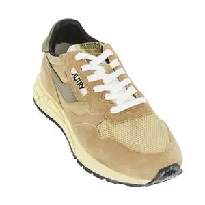 AUTRY Reelwind Low Sneakers In Suede And Nylon - Beige