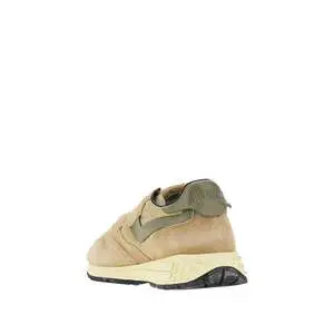 AUTRY Reelwind Low Sneakers In Suede And Nylon - Beige