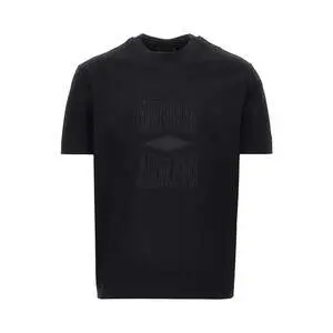 Emporio Armani Jerey T-hirt With Emboed Logo - Black