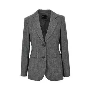 Emporio Armani Wool-blend Single-breasted Flannel Jacket