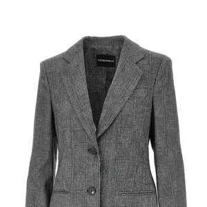Emporio Armani Wool-blend Single-breasted Flannel Jacket