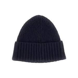 Stone Island Knitted Beanie Hat With Logo Patch