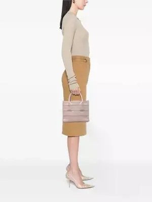 FERRAGAMO 2000-2026 Small Canvas Signature Tote Bag - Pink