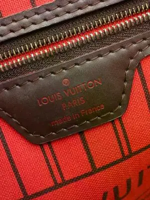 LOUIS VUITTON Damier Ebene Neverfull Mm Tote Bag