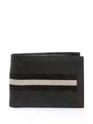 Bally Contrast-band Leather Wallet - Black