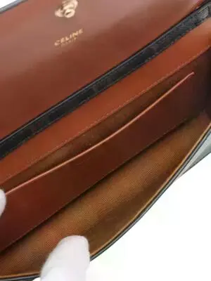 Celine 2000-2026 Triomphe Coated Canvas Triomphe Multi Pochette Satchel