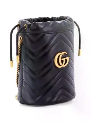 Gucci Gg Marmont Matelassé Leather Mini Bucket Bag