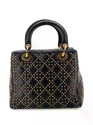 Dior Lady Lambskin Satchel - Black