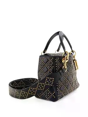 Dior Lady Lambskin Satchel - Black