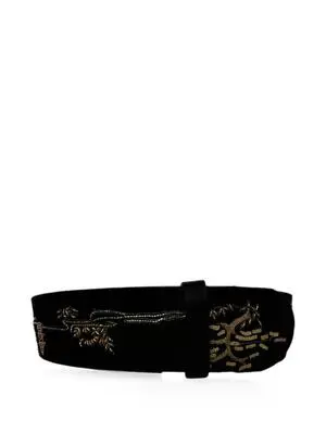 Alexander McQueen Embellished Suede Belt