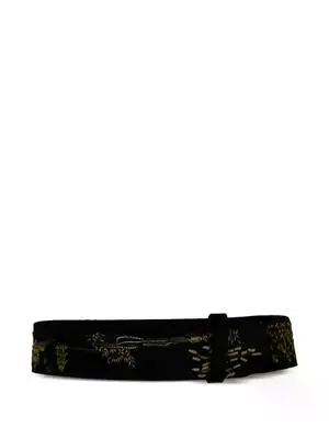 Alexander McQueen Embellished Suede Belt