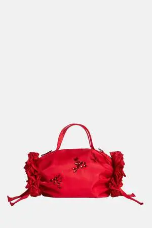 Simone Rocha Mini Double-ribbon Rosette Bag - Red