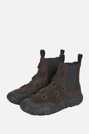Cecilie Bahnsen Suede Chelsea Boots With Floral Detailing