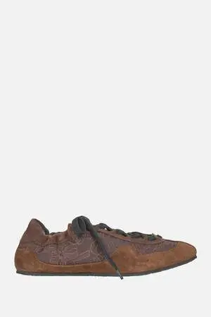 Cecilie Bahnsen Cbblaise Sneakers In Suede And Nylon - Brown