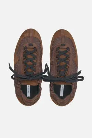 Cecilie Bahnsen Suede And Nylon Lace-up Sneakers