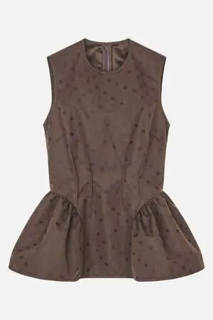 Cecilie Bahnsen Top Iris Jacquard Cbdaimi - Brown