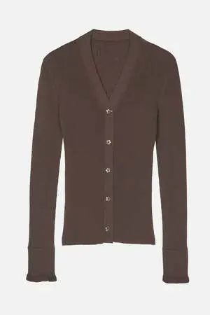 Cecilie Bahnsen Merino Wool Cardigan - Marrone