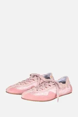 Cecilie Bahnsen Suede And Nylon Lace-up Sneakers