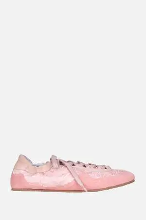 Cecilie Bahnsen Cbblaise Sneakers In Suede And Nylon - Rose