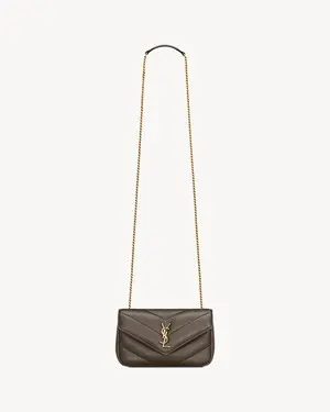 Saint Laurent Loulou Mini Bag - Light Musk