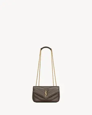 Saint Laurent Loulou Mini Bag - Light Musk