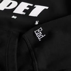 END. Whippet Graphic Zip Hoodie - Black