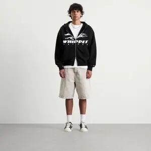END. Whippet Graphic Zip Hoodie - Black