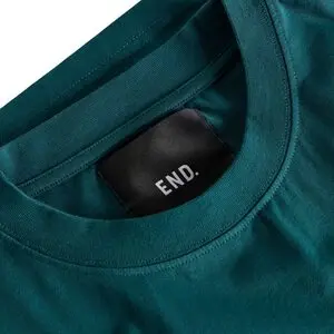 END. Whippet Print Cropped T-shirt - Green