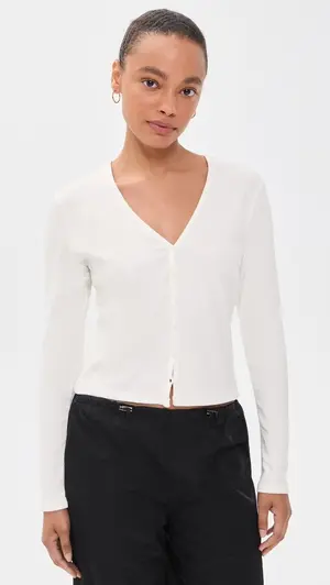 Good American Rib Cardigan