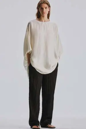 THE ROW Mid-rise Cotton Voile Straight Leg Pants