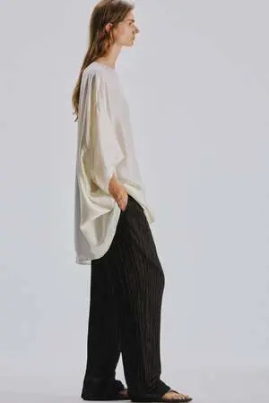 THE ROW Mid-rise Cotton Voile Straight Leg Pants