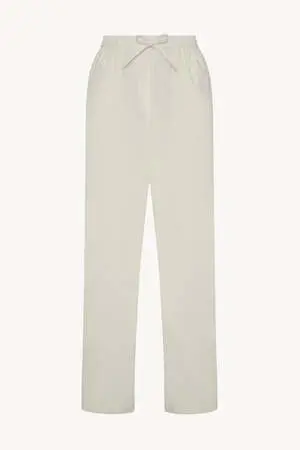 THE ROW Mid-rise Cotton Voile Straight Leg Pants