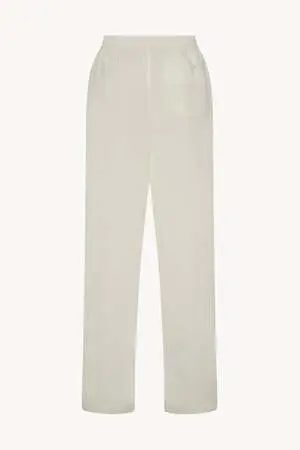 THE ROW Mid-rise Cotton Voile Straight Leg Pants