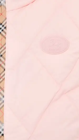 Burberry Quilted Vest With Checkered Trim