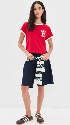 DANZY Vintage Fit Style Soccer Jersey With Graphic Logo