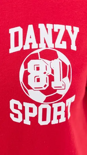 DANZY Vintage Fit Style Soccer Jersey With Graphic Logo