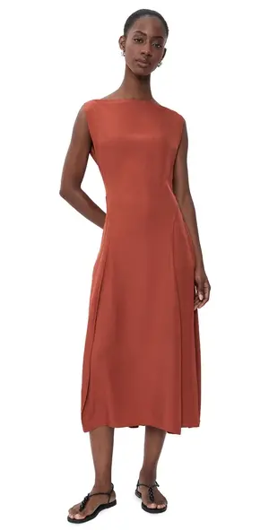 Theory Drape Parachute Dress - Umber