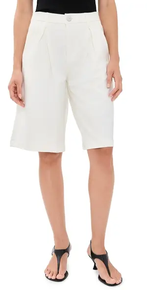 L'Agence Akasha Bermuda Shorts - Ivory