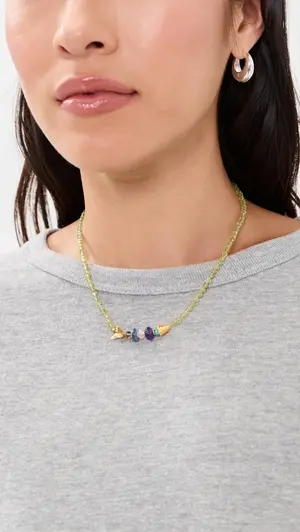 Chan Luu Beaded Necklace With Semi-precious Stones