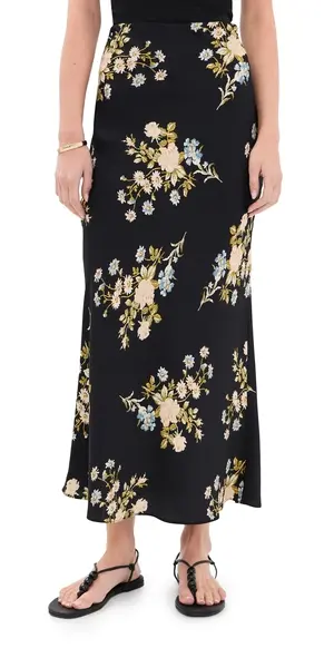 Veronica Beard Clover Skirt - Black Multi