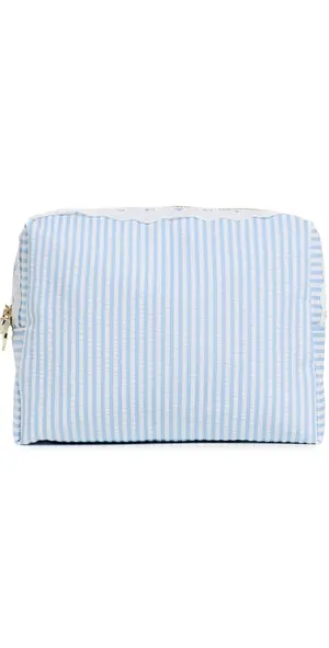 Stoney Clover Lane Large Pouch - Blue Seersucker