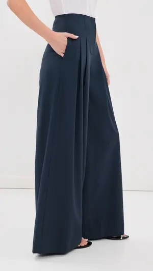 TWP Pleated Wide-leg Trousers