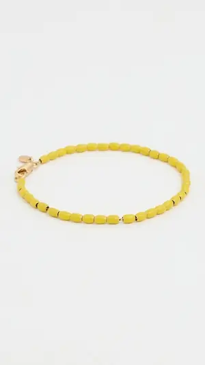 Clare V. Enamel Barrel Chain Bracelet